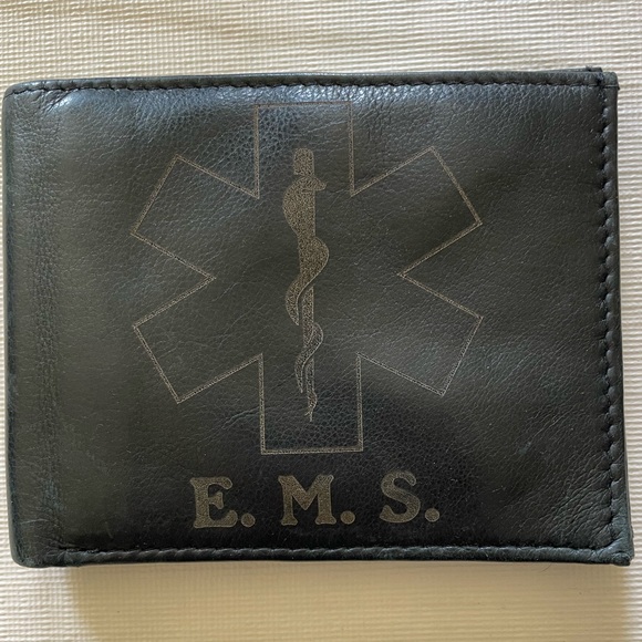 Bags | Genuine Leather Ems Logo Wallet | Poshmark